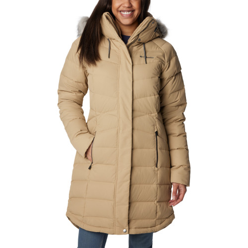 Пуховик женский Belle Isle Mid Down Jacket коричневый цвет — купить за ...
